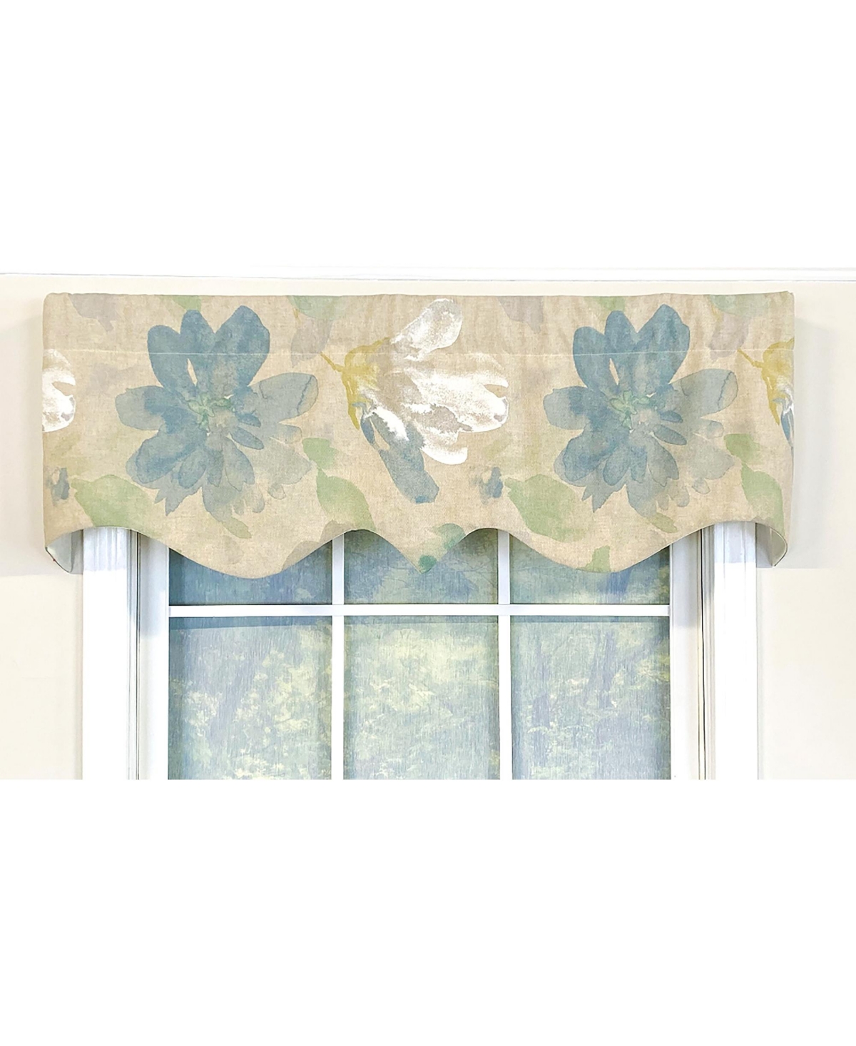 Click here for Linen Floral Regal 3" Rod Pocket Window Valan... prices