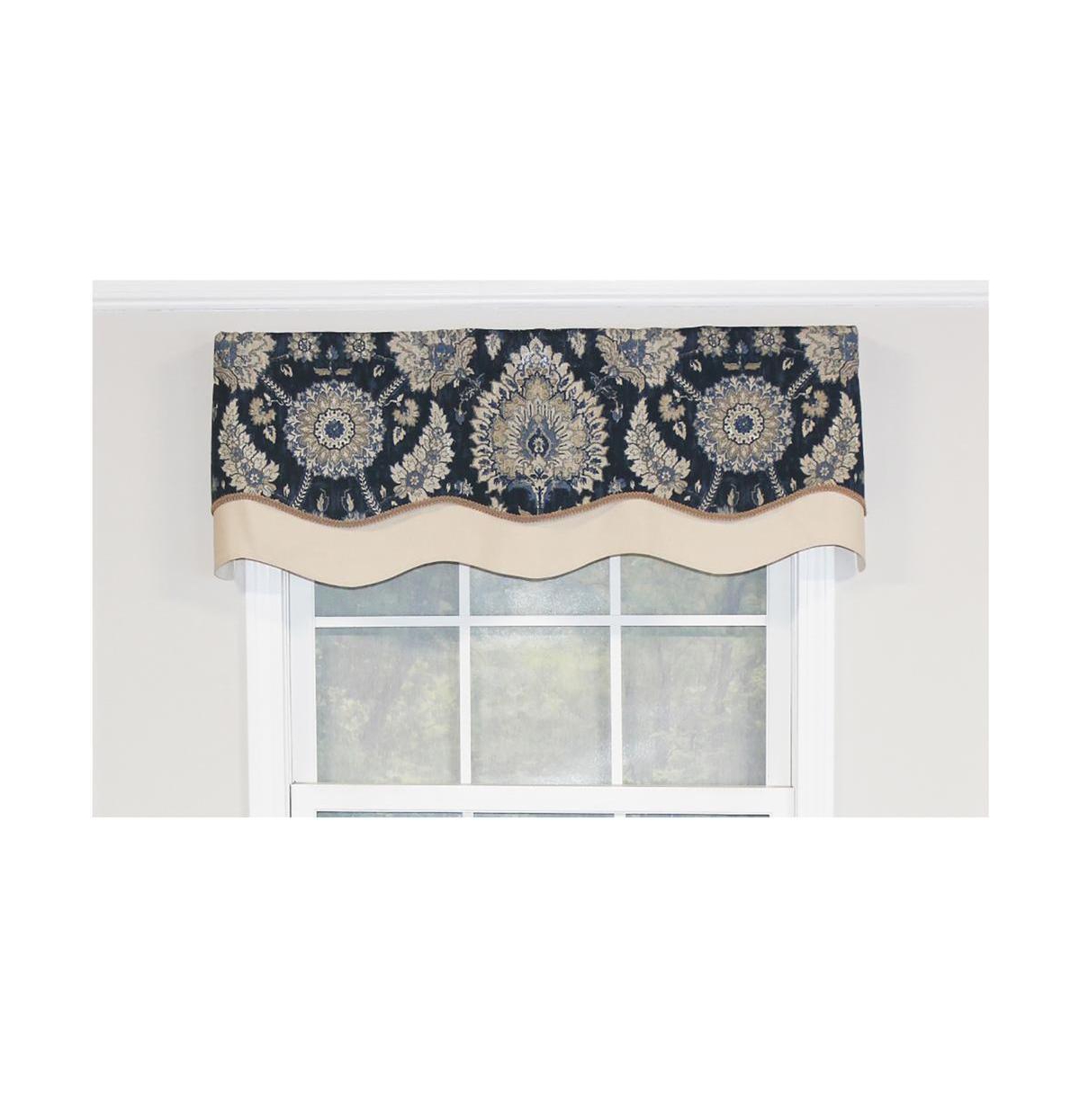 Click here for Rlf Home Wakeshire Glory Valance Indigo. 3 Rod Poc... prices
