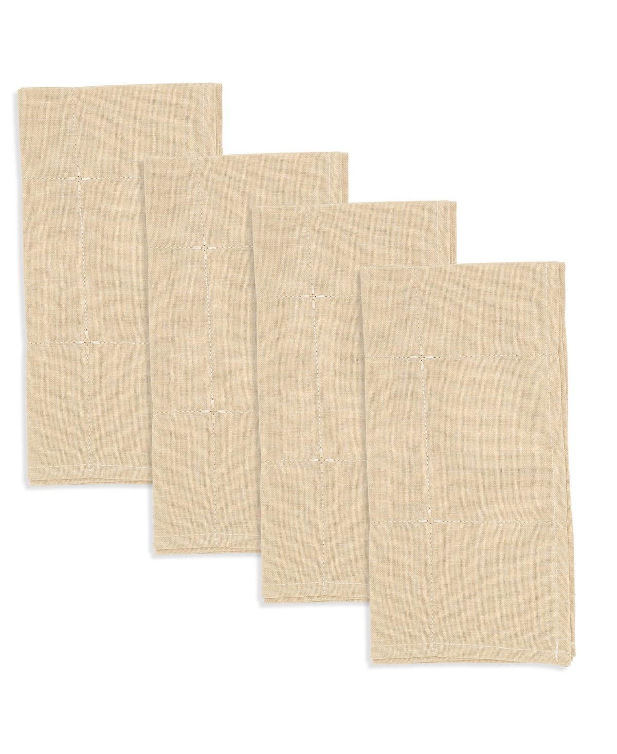 Click here for Saro Lifestyle Embroidered Napkin  Set of 4 - Natu... prices