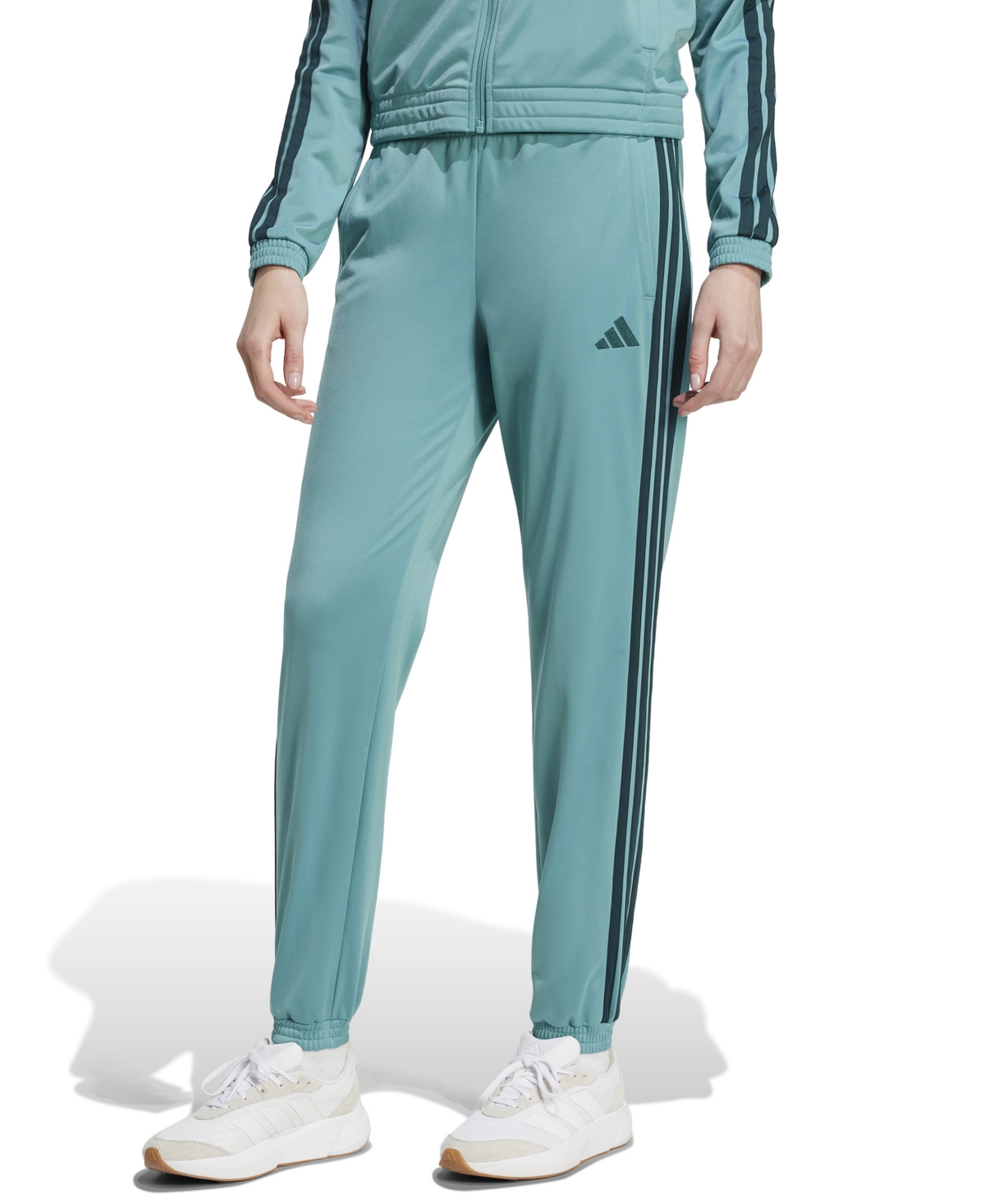 Click here for adidas Womens Tricot 3-Stripes Track Pants - Powde... prices