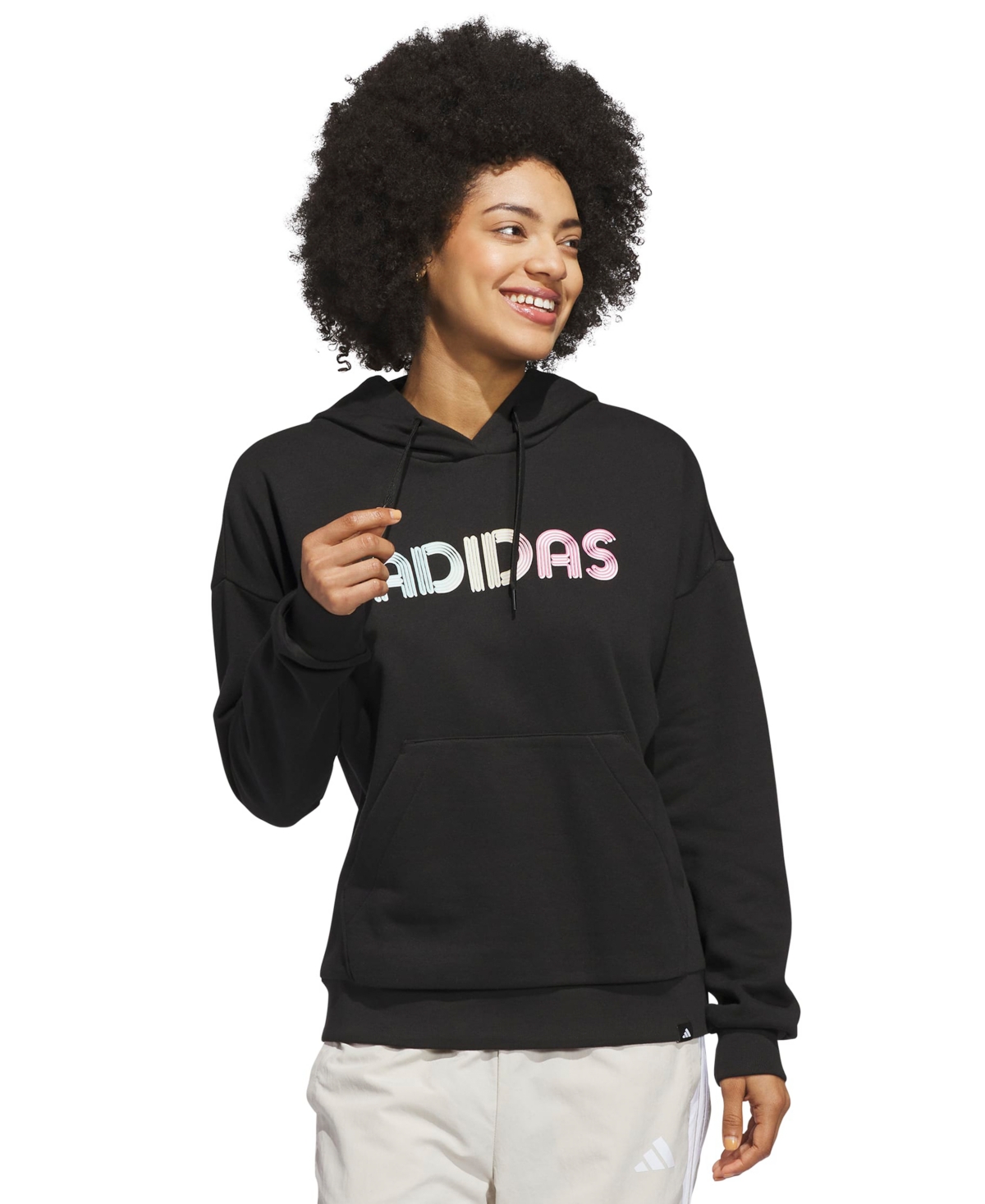 Click here for adidas Womens Wordmark Graphic Hooded Sweatshirt -... prices