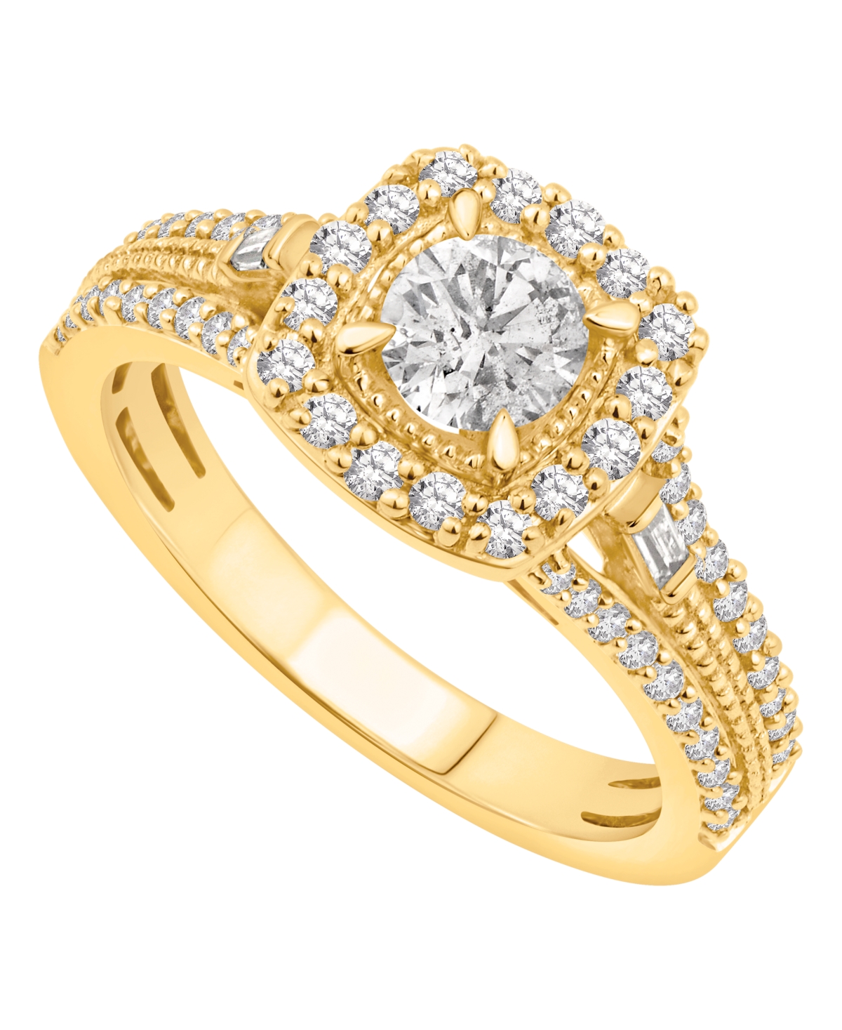 Click here for Macys Diamond Halo Engagement Ring (7/8 ct. t.w.)... prices