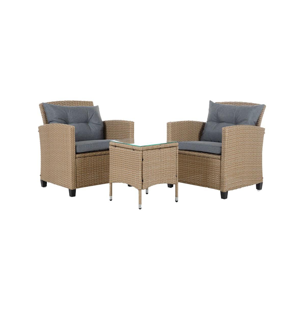 Click here for Enitial Star Fields 3-Piece Outdoor Patio Set in P... prices