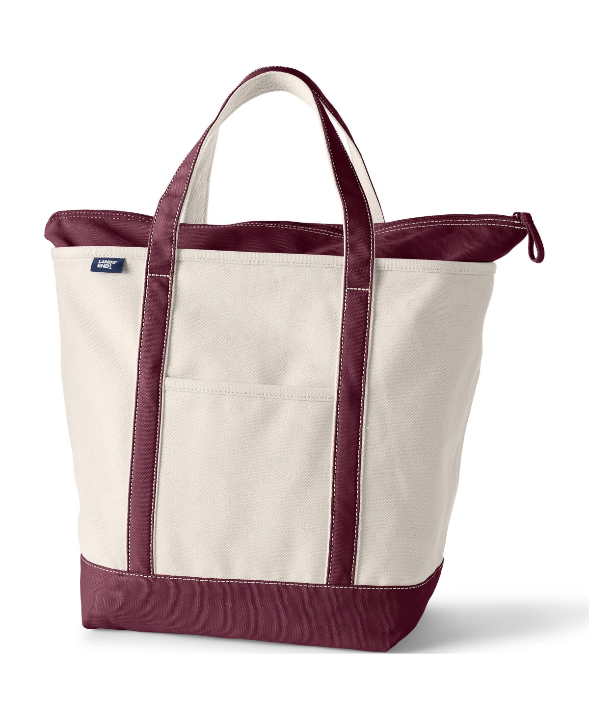 Click here for Lands End Large 5 Pocket Zip Top Canvas Tote Bag -... prices