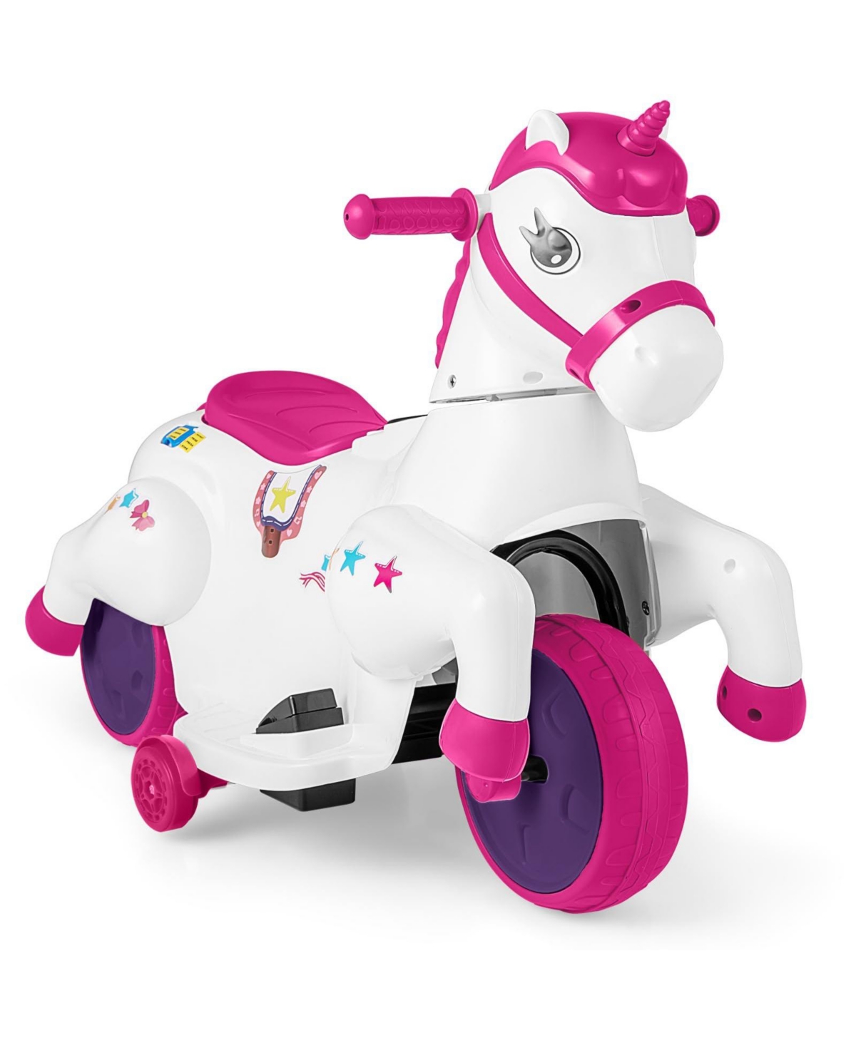 Click here for 12V Unicorn Ride on Toy with Training Wheels and H... prices