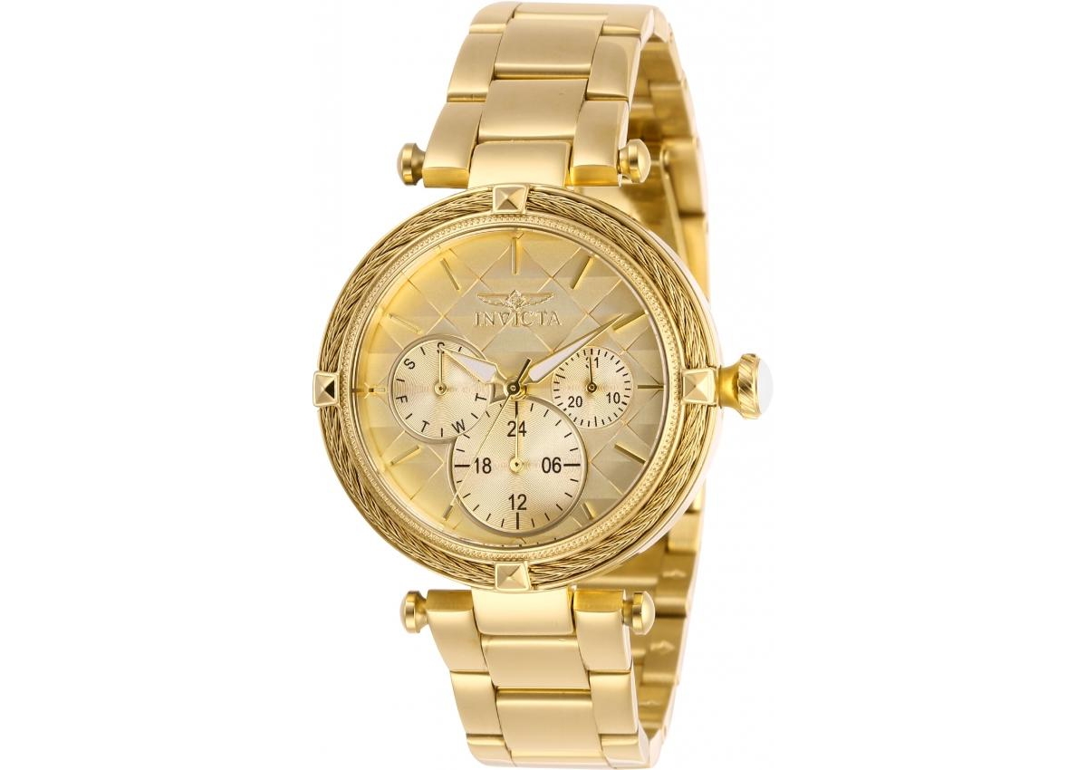 Click here for Invicta Womens 28957 Bolt Quartz 3 Hand Gold Dial... prices