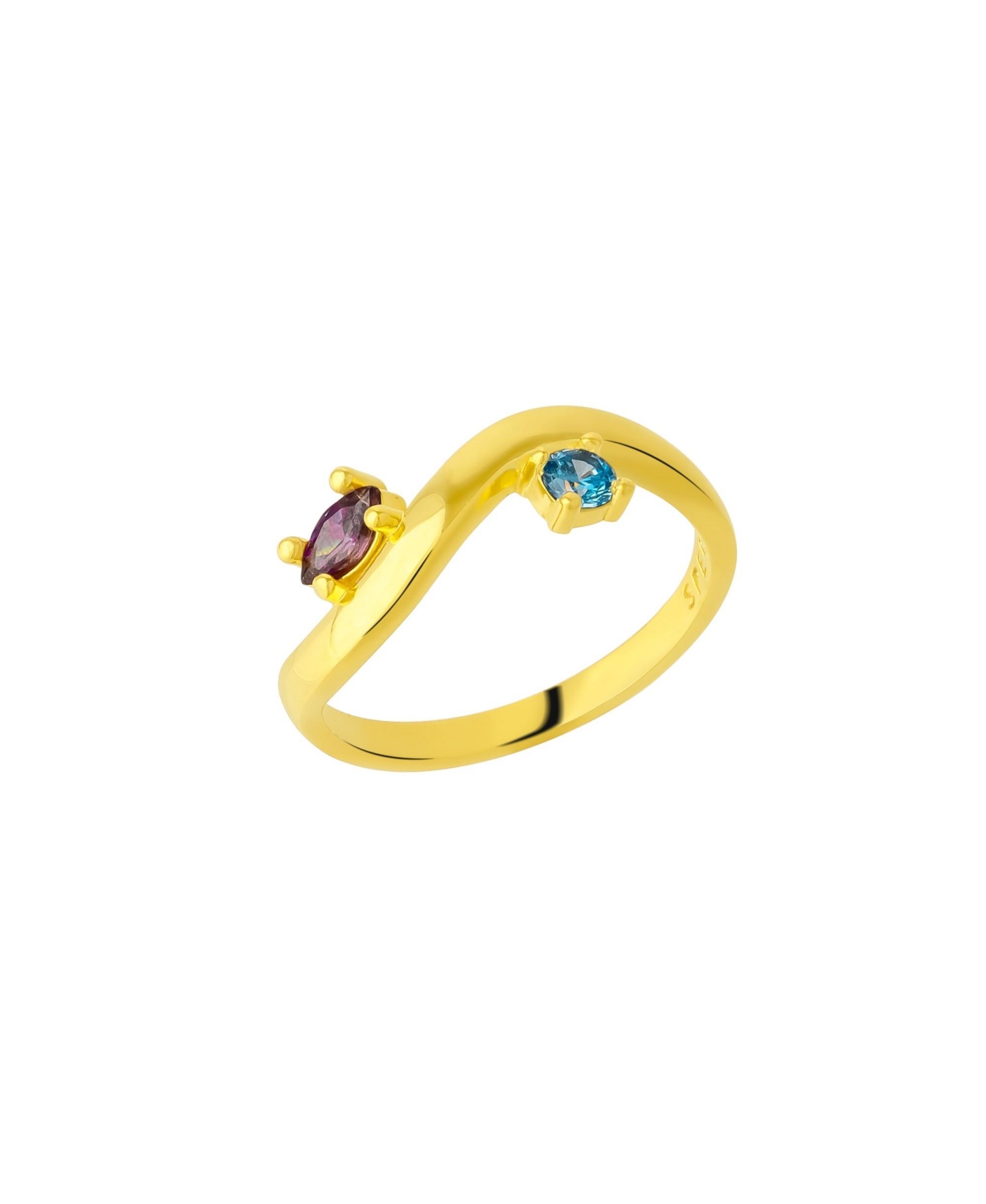 Click here for Spero London Bended Sterling Silver Double Gemston... prices