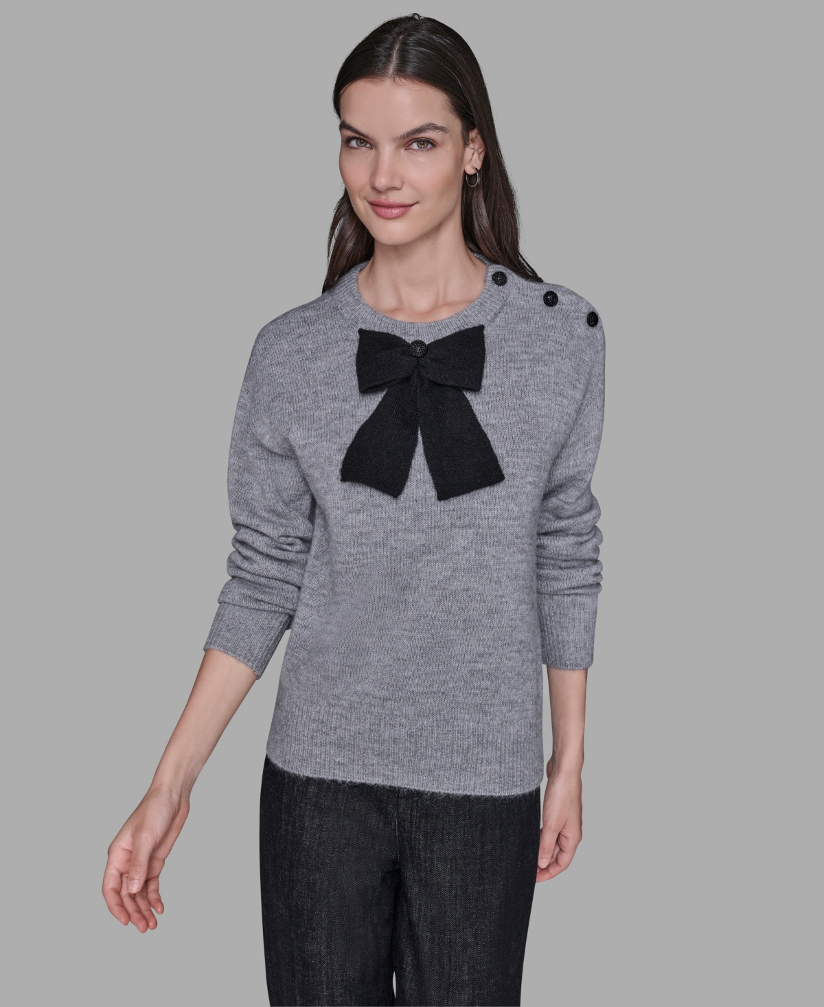 Click here for Karl Lagerfeld Paris Womens Big Bow Applique Long... prices