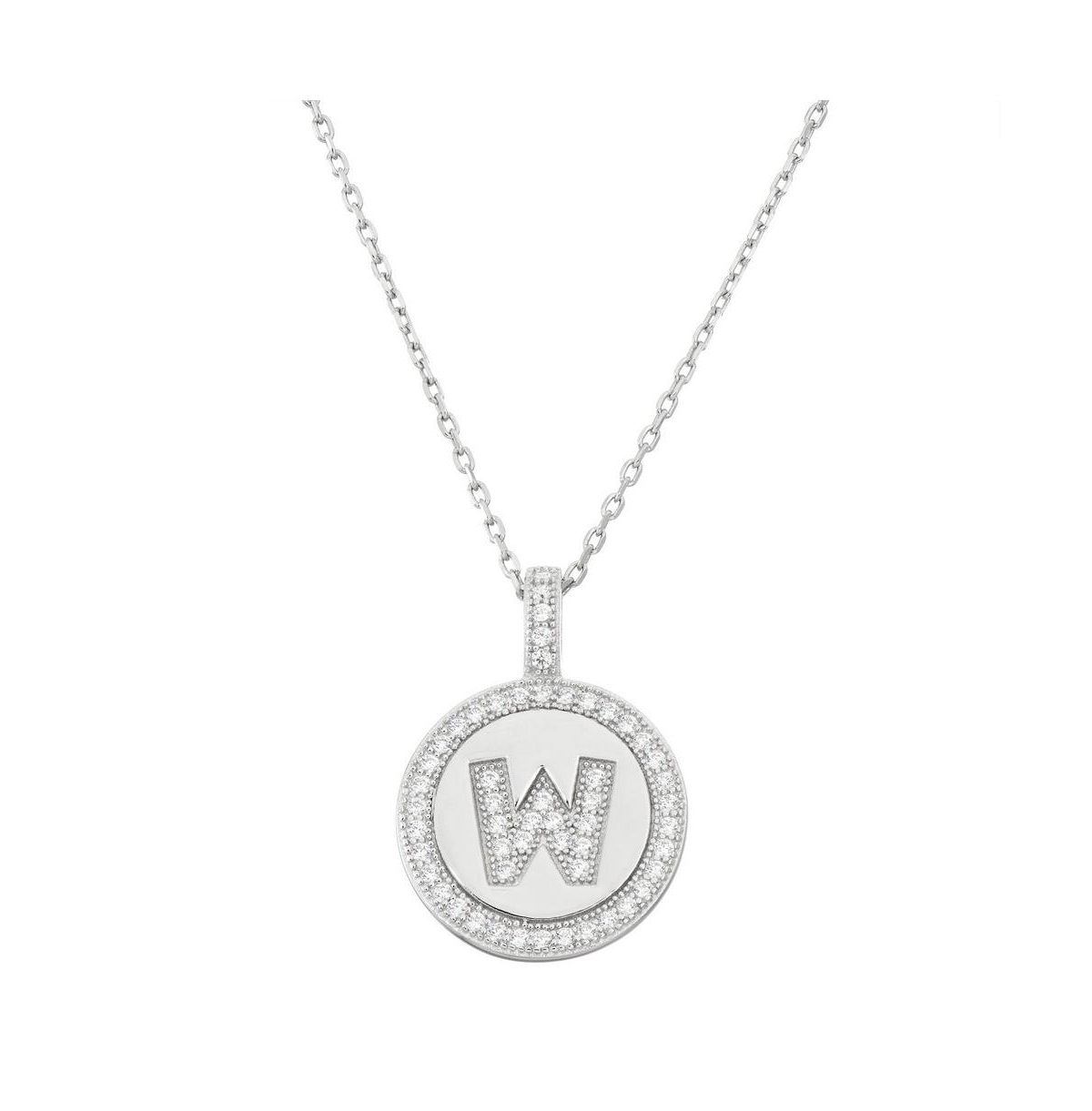 Click here for Simona Sterling Silver  Micro Pave Cz Circle Initi... prices