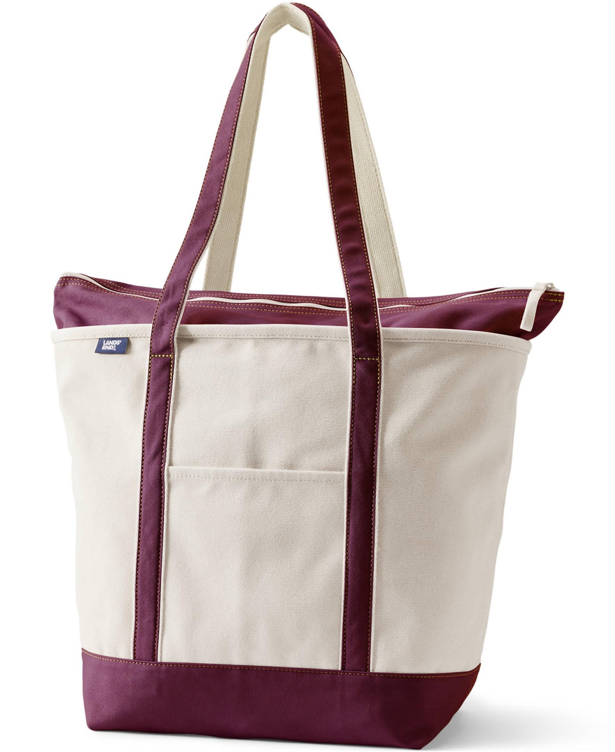 Click here for Lands End Large 5 Pocket Zip Top Long Handle Canva... prices