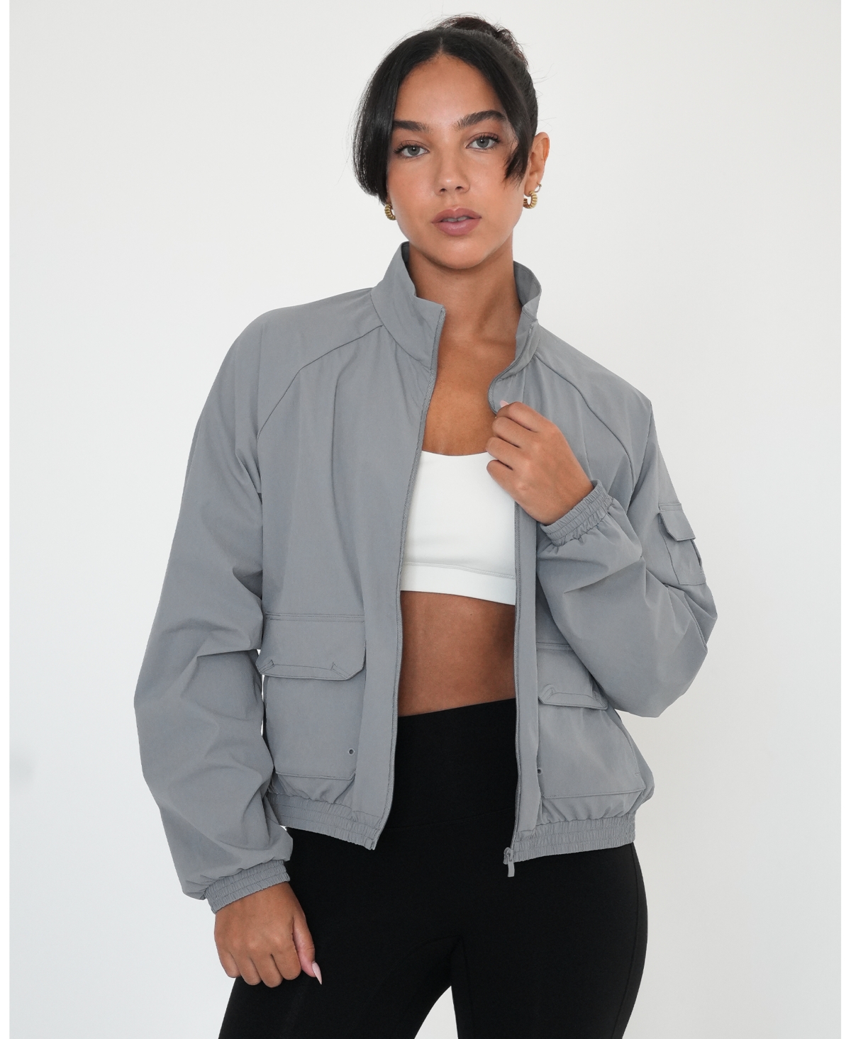 Click here for Rebody Active Womens Cargo Nylon Windbreaker Jacke... prices