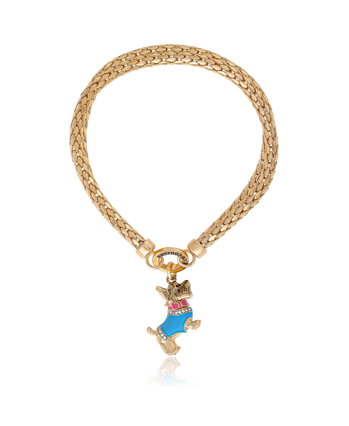 Click here for Juicy Couture Double Chain Bracelet with Blue Dog... prices