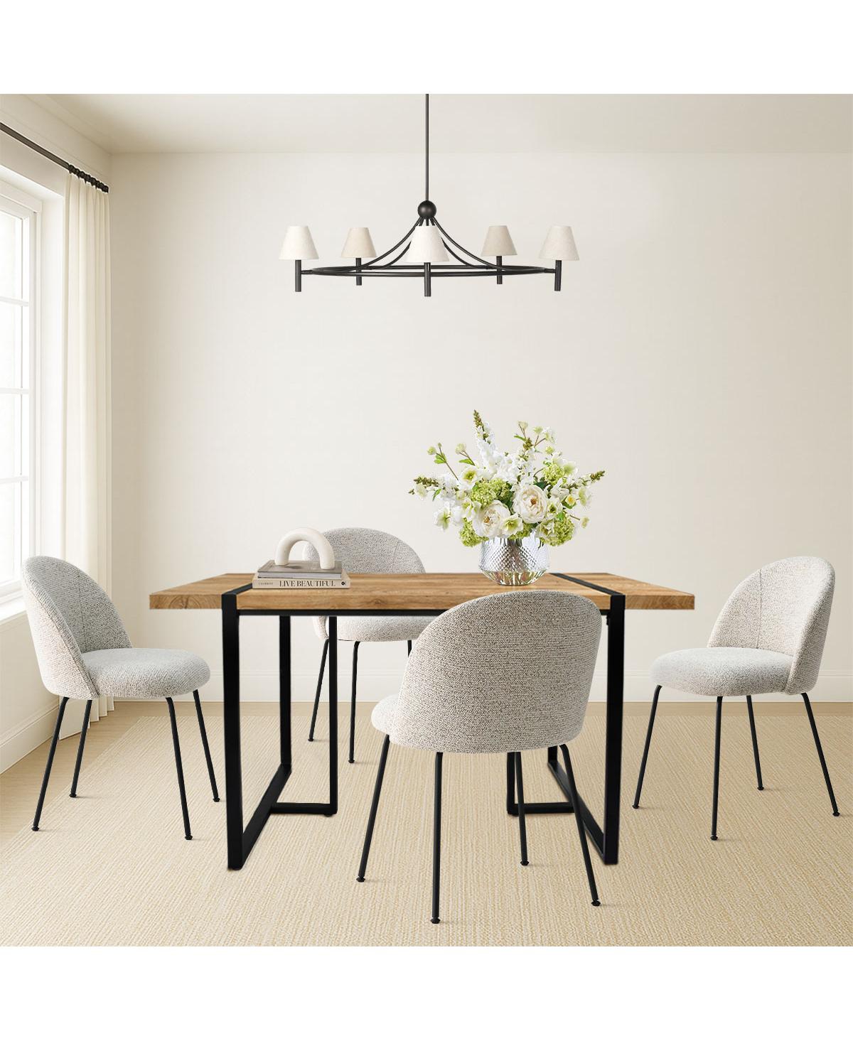 Click here for Maison Boucle Modern 5-Piece Dining Set for 4  Rec... prices