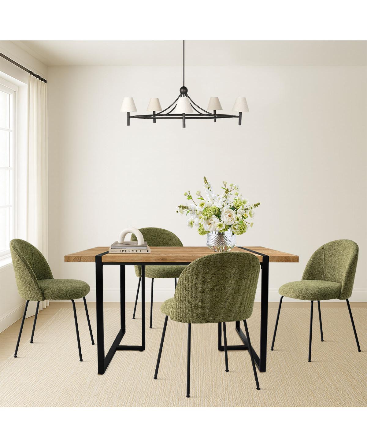 Click here for Maison Boucle Modern 5-Piece Dining Set for 4  Rec... prices