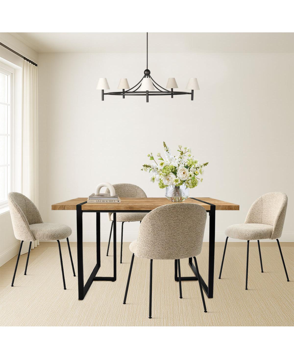 Click here for Maison Boucle Modern 5-Piece Dining Set for 4  Rec... prices