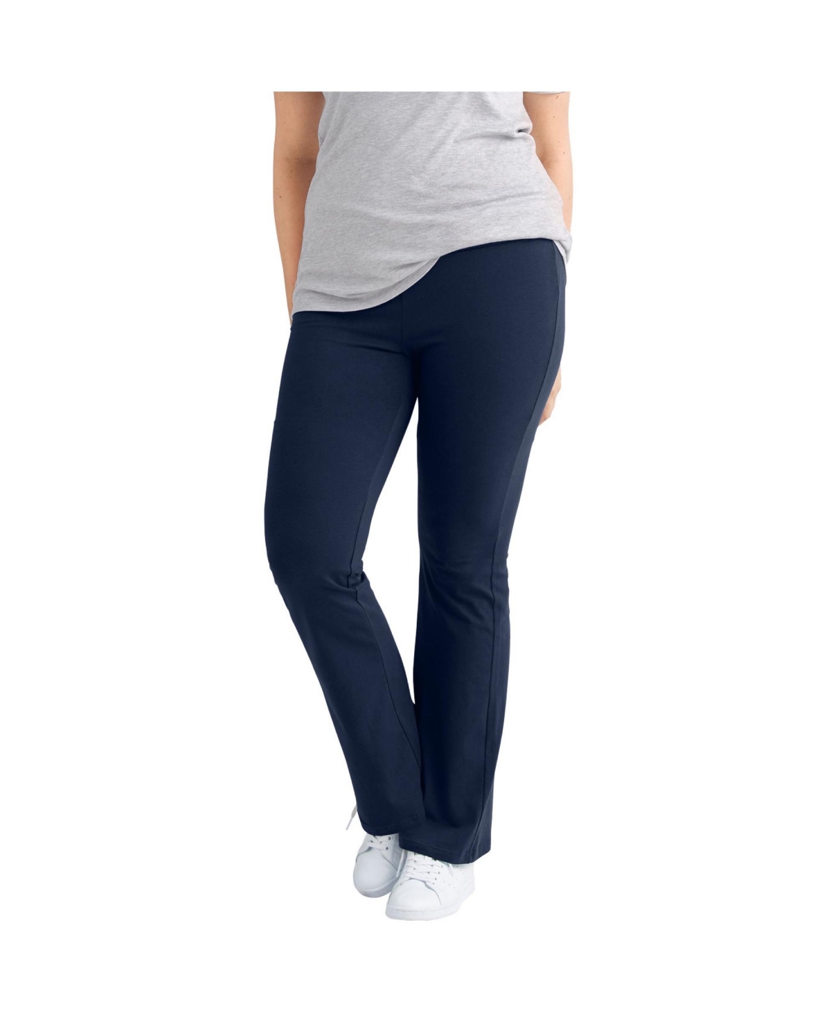 Click here for ellos Plus Size Womens Knit Bootcut Leggings - Nav... prices