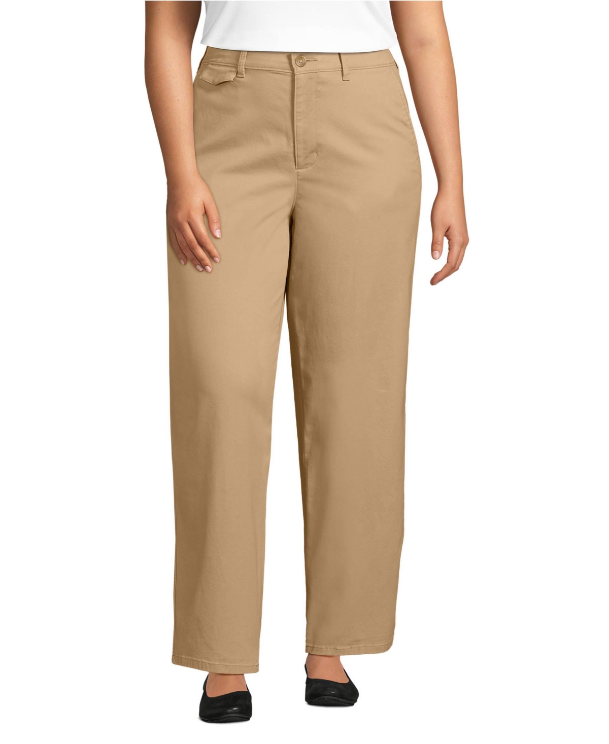 Click here for Lands End Womens Chino High Rise Rail Straight Leg... prices
