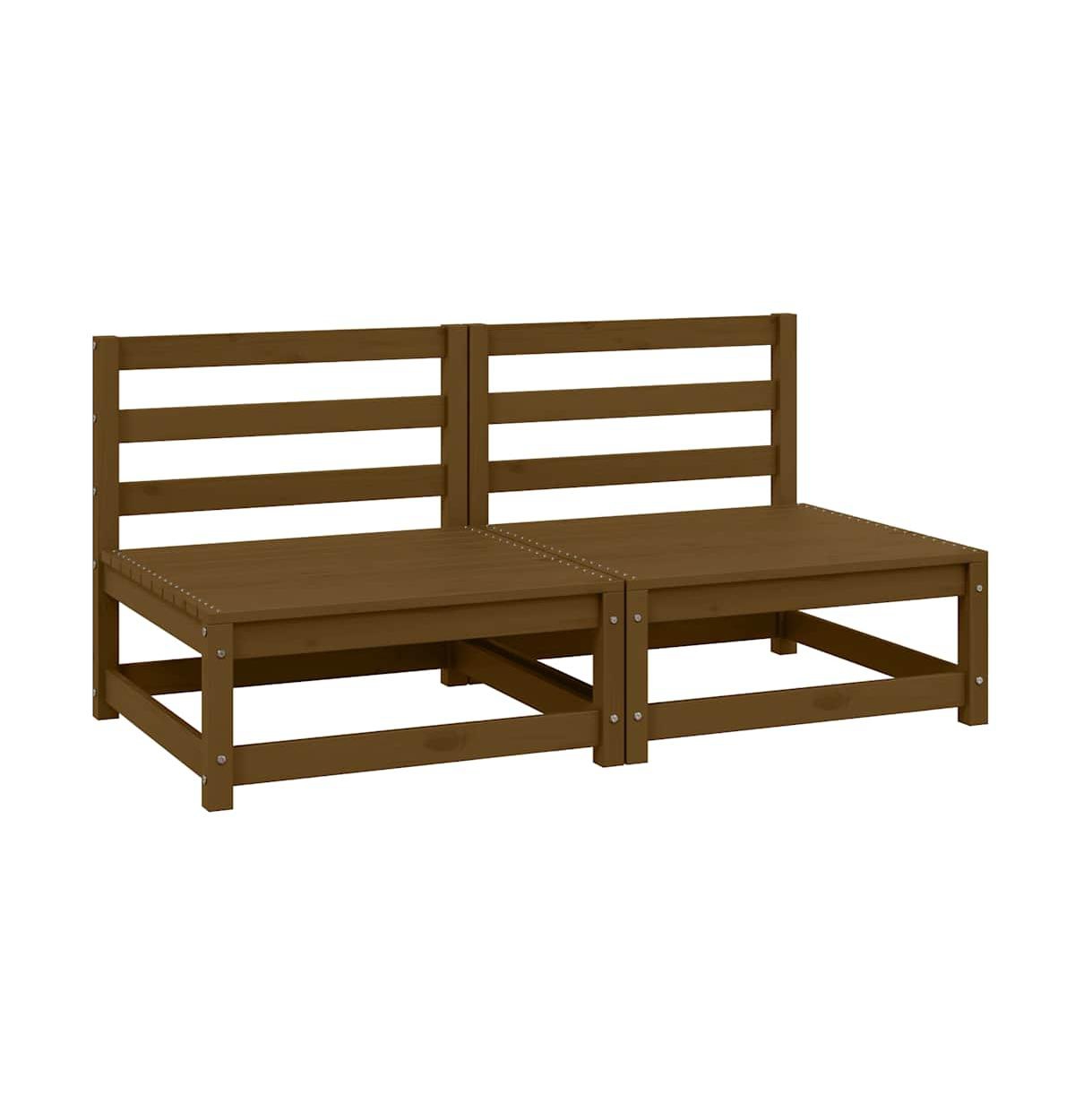 Click here for Middle Sofa Honey brown Solid pinewood Medium Modu... prices