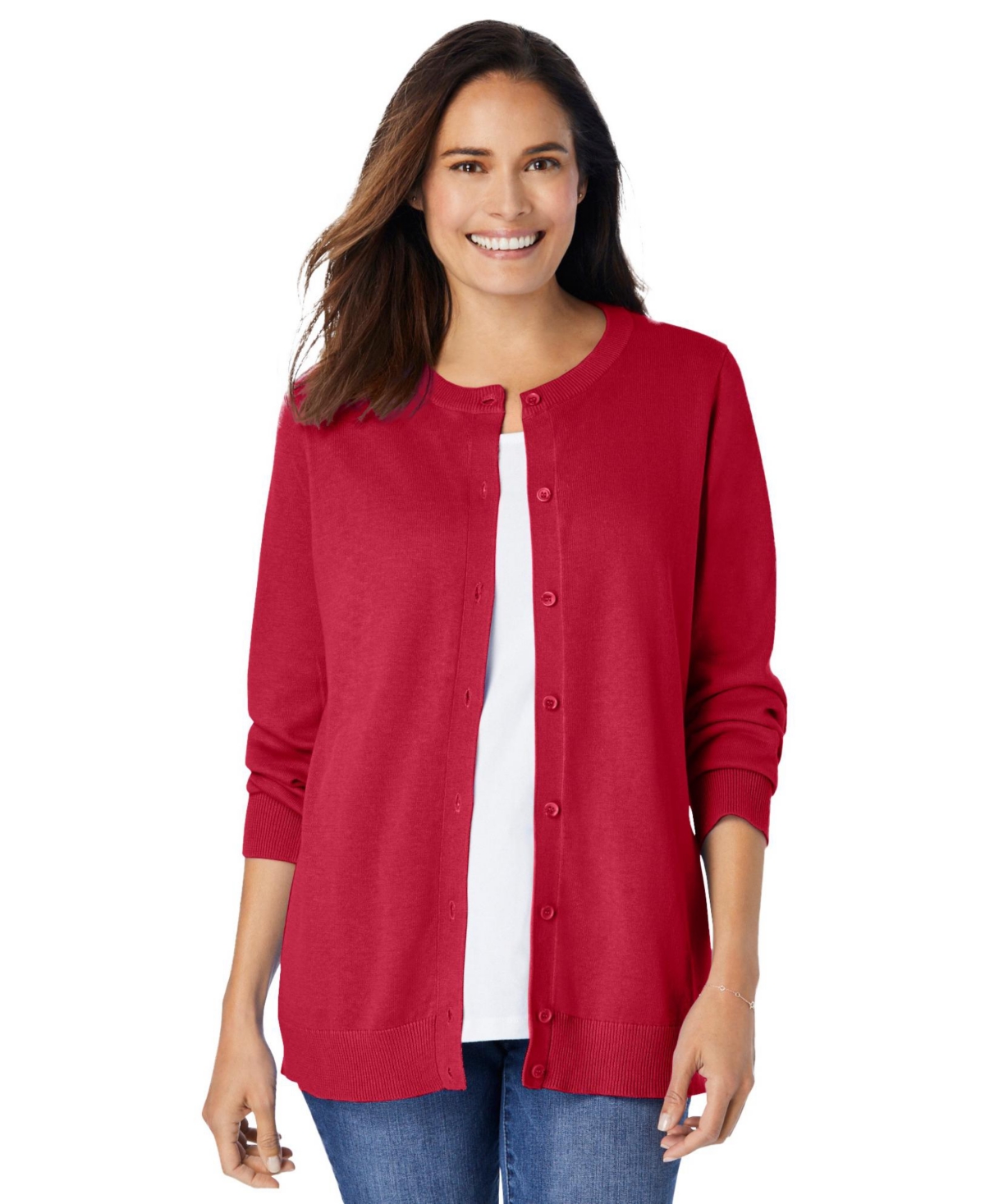 Click here for Woman Within Plus Size Within Perfect Long-Sleeve... prices