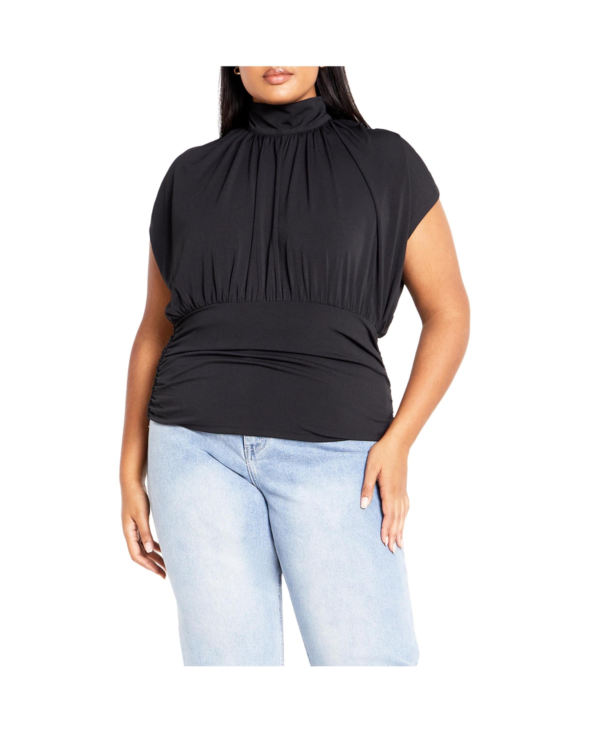 Click here for City Chic Womens Kay Sleeveless Top - Black prices