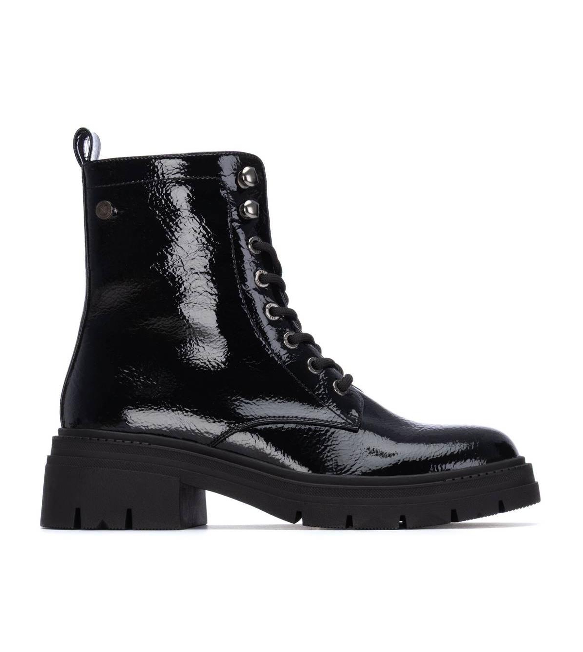 Click here for Xti Womens Patent Leather Combat Booties By Xti -... prices