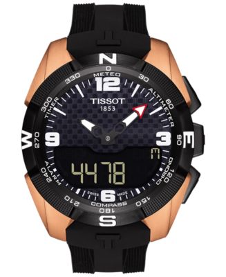 Tissot Men's Swiss Solar NBA T-Touch Expert Black Rubber Strap Watch ...