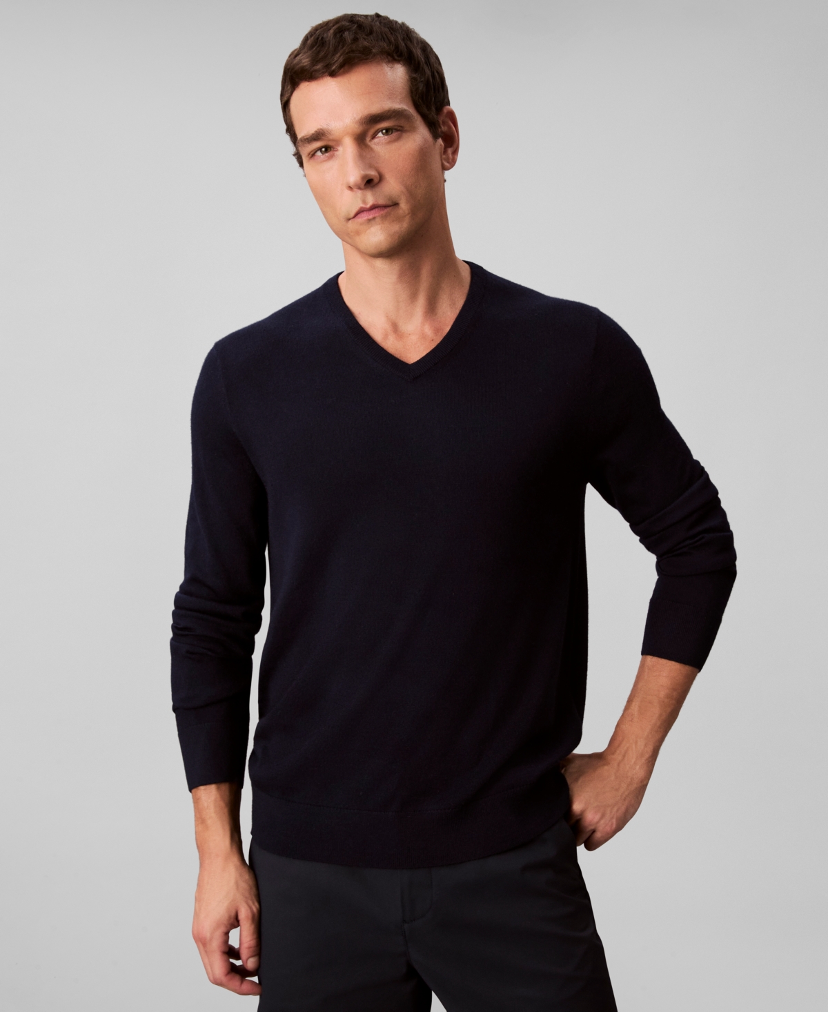 Click here for Calvin Klein Mens Merino Wool Blend V-Neck Sweater... prices