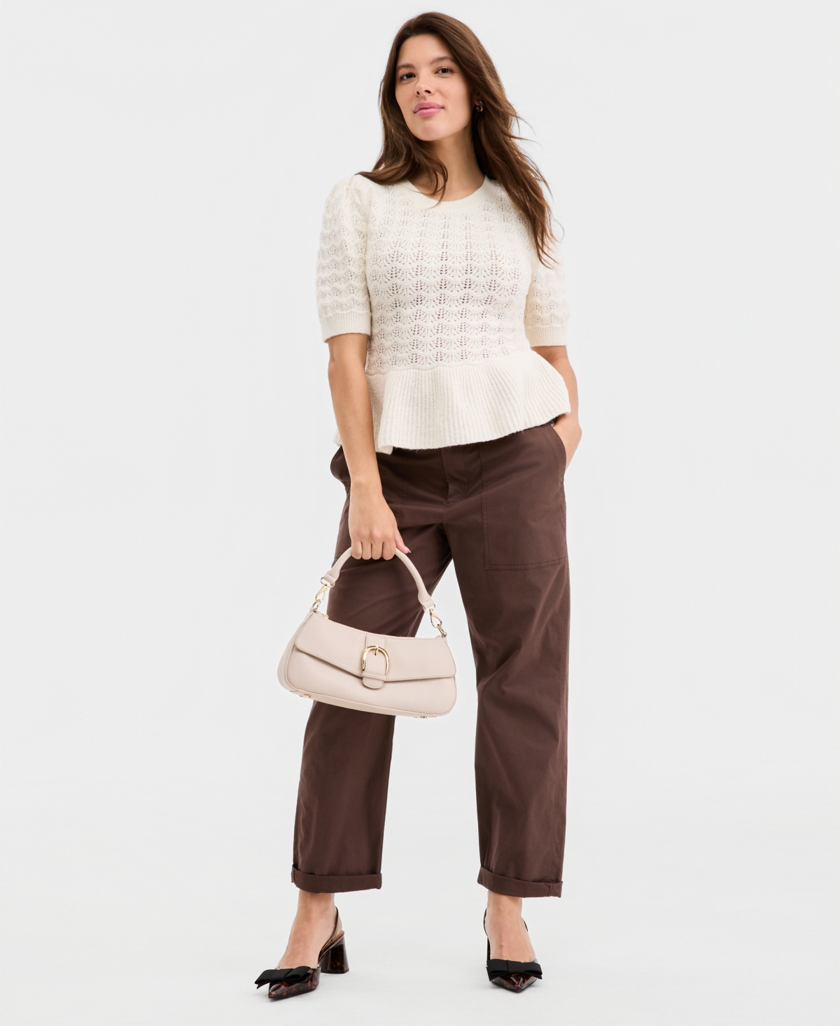 Click here for On 34th Womens Straight Leg Patch-Pocket Pants  Ma... prices