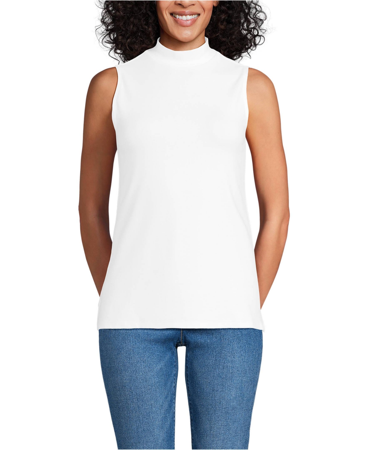 Click here for Lands End Womens Sleeveless Polished Essentials Mo... prices