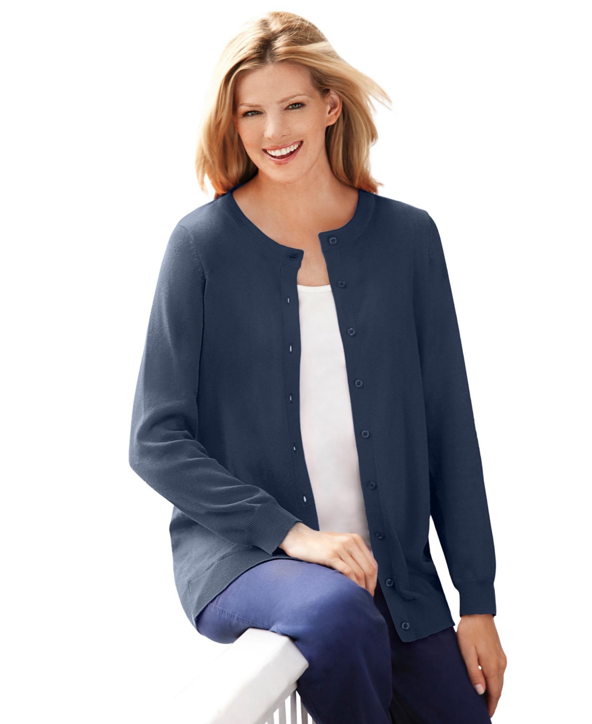 Click here for Woman Within Plus Size Within Perfect Long-Sleeve... prices
