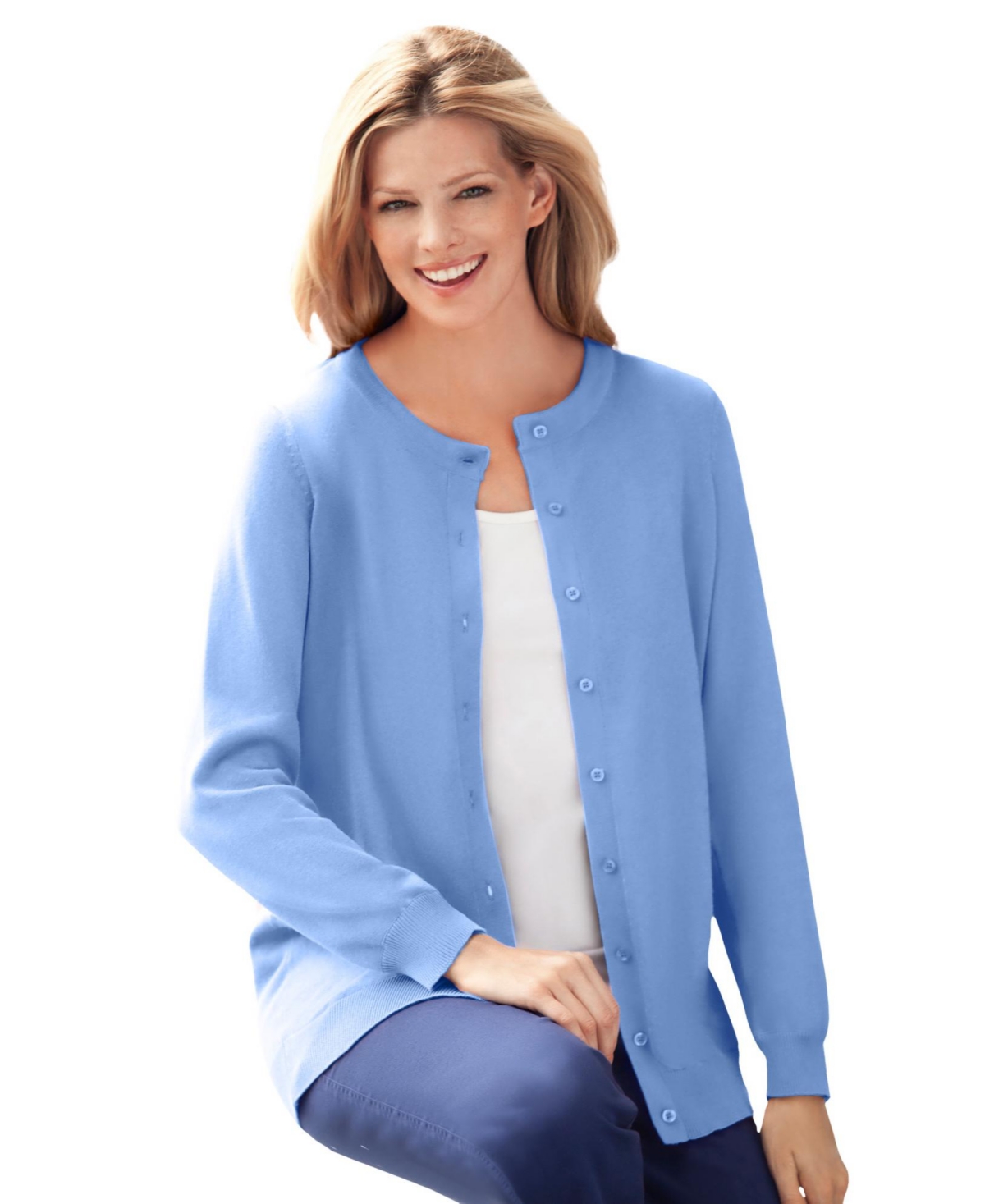 Click here for Woman Within Plus Size Within Perfect Long-Sleeve... prices