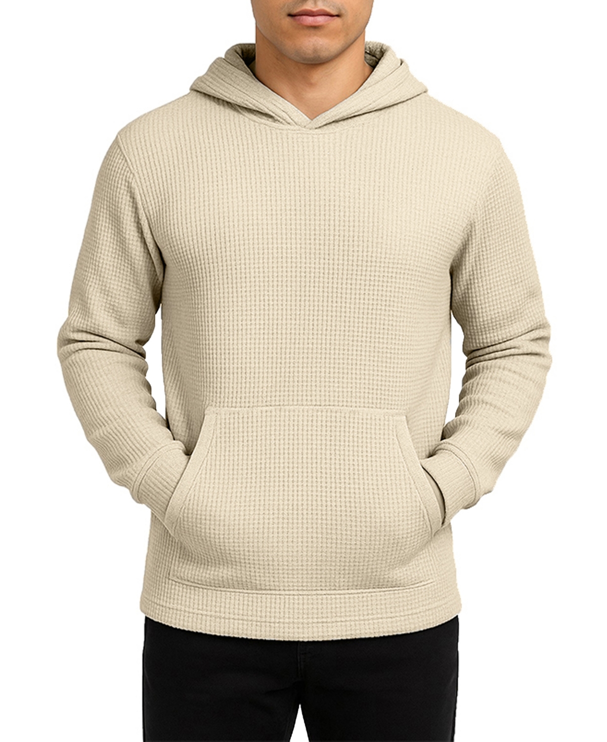 Click here for Blue Ice Mens Waffle Knit Thermal Pull-On Hoodie -... prices
