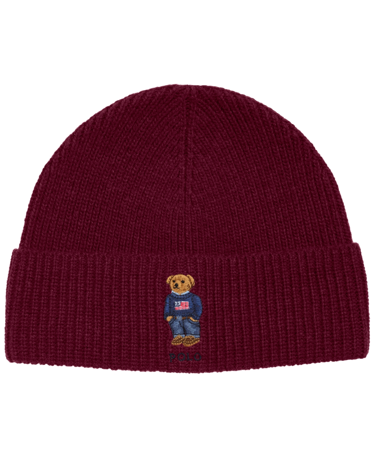Click here for Polo Ralph Lauren Mens Solid Flag Bear Beanie Hat... prices