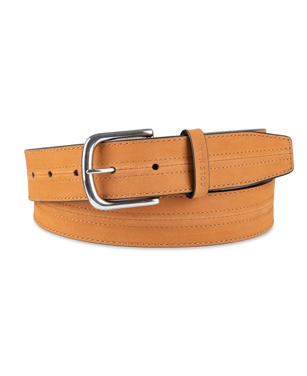 Click here for Cole Haan Mens Seam-Stitched Leather Dress Belt -... prices