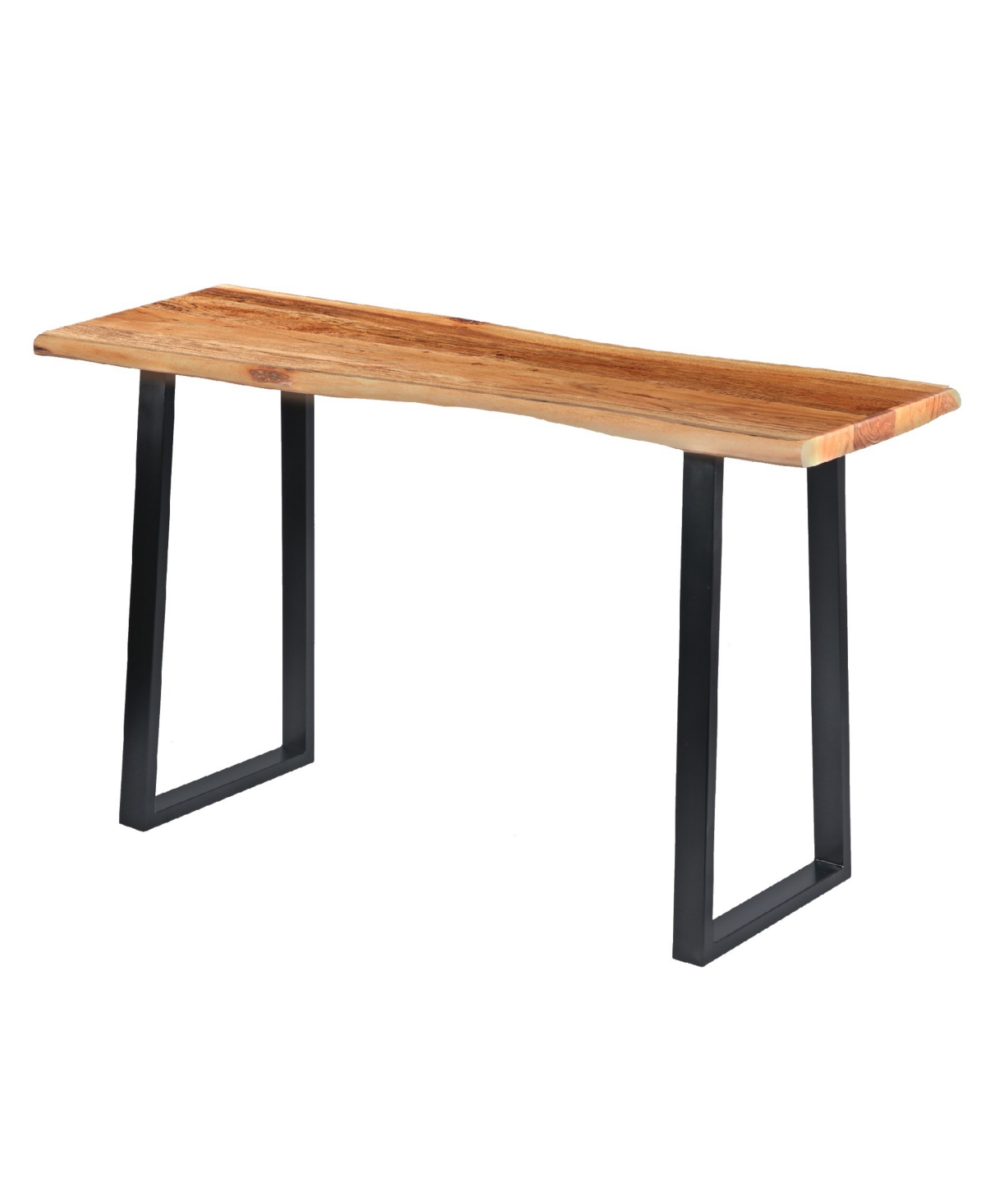 Click here for Benzara Industrial 18 Wooden Live Edge Desk - Brow... prices