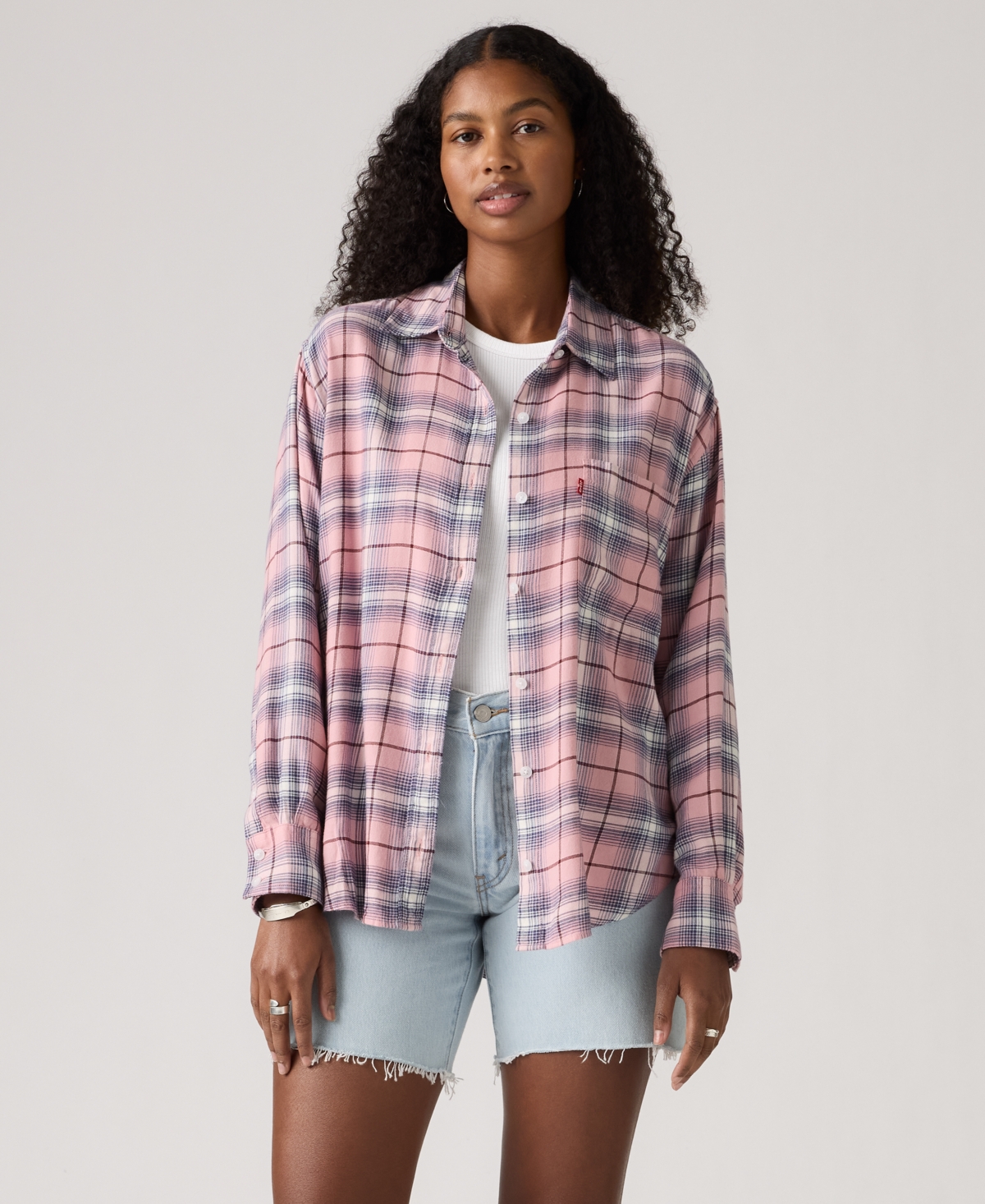 Click here for Levis Womens Lucas Flannel Long Sleeve Shirt - Hux... prices