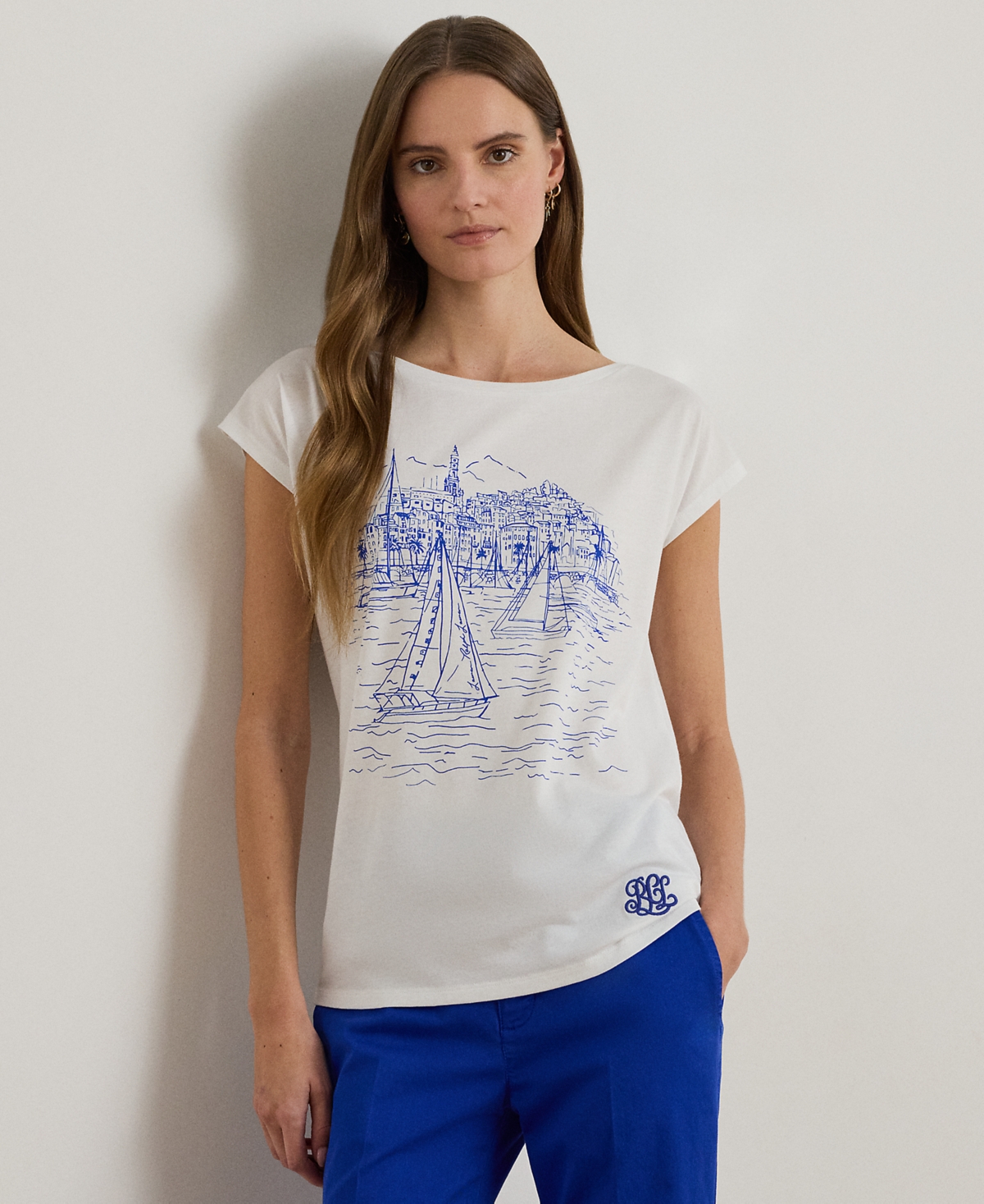 Click here for Lauren Ralph Lauren Petite Graphic Short-Sleeve T-... prices