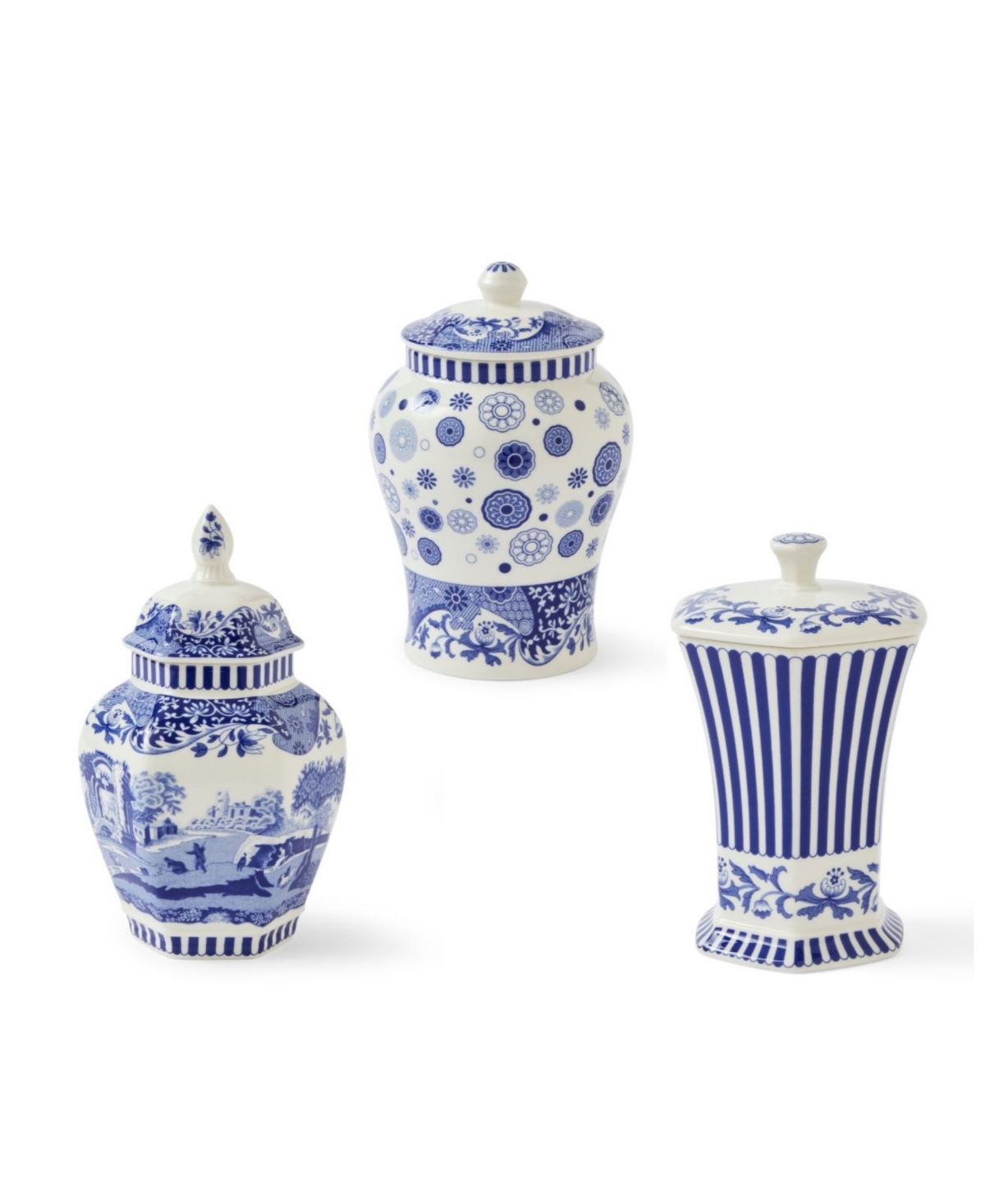 Click here for Spode Italian Mini Vases  Set of 3 - Blue prices