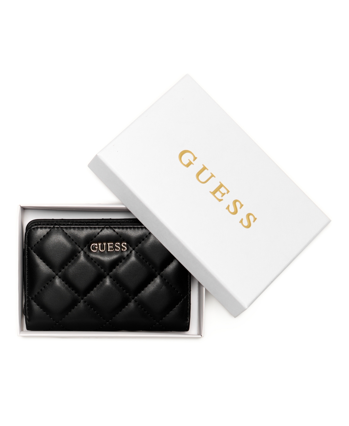 Click here for Guess Tinsley Quilted French Wallet - Black prices