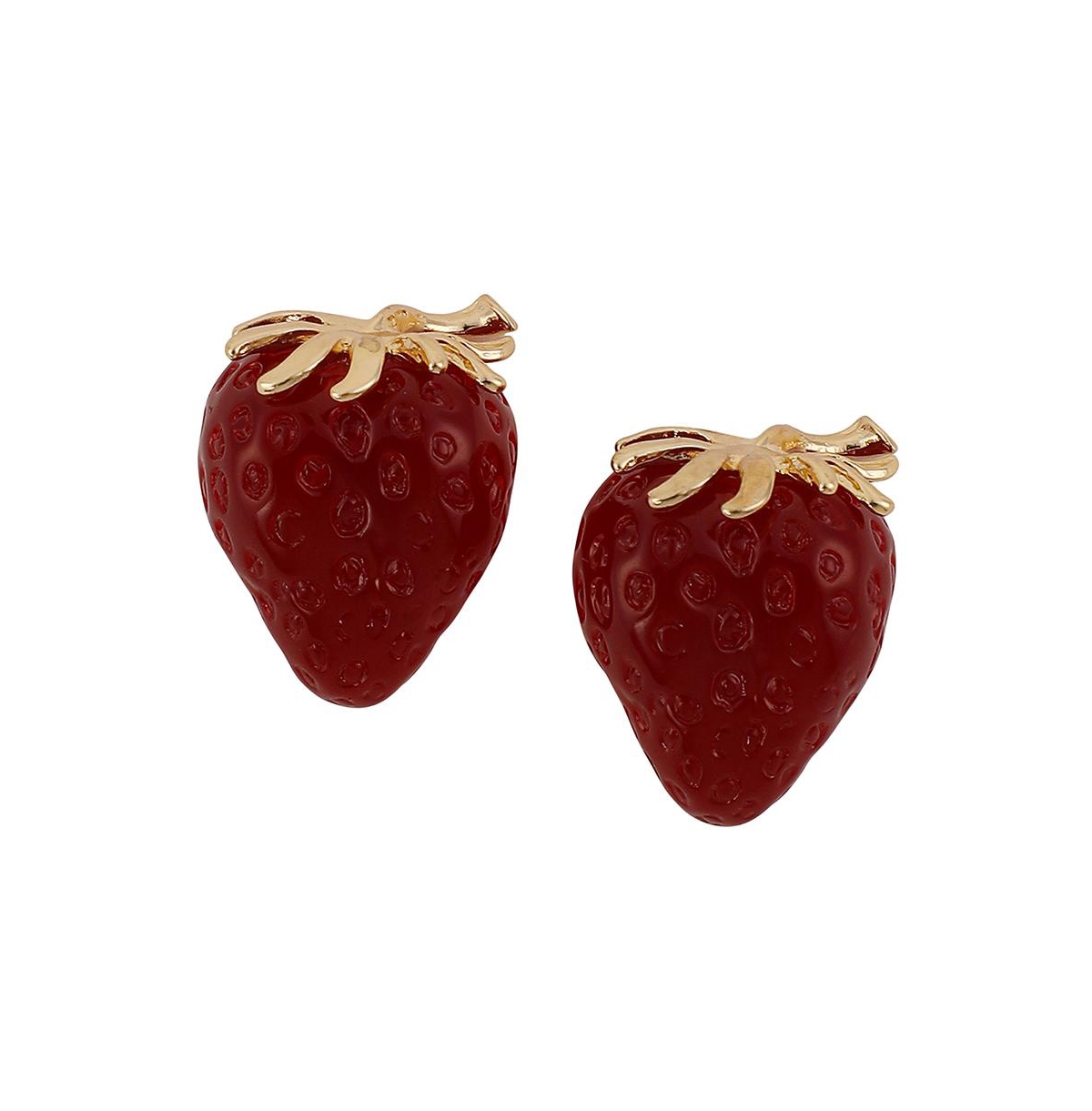 Click here for Womens The Strawberry Stud Earrings - Berry Red &... prices