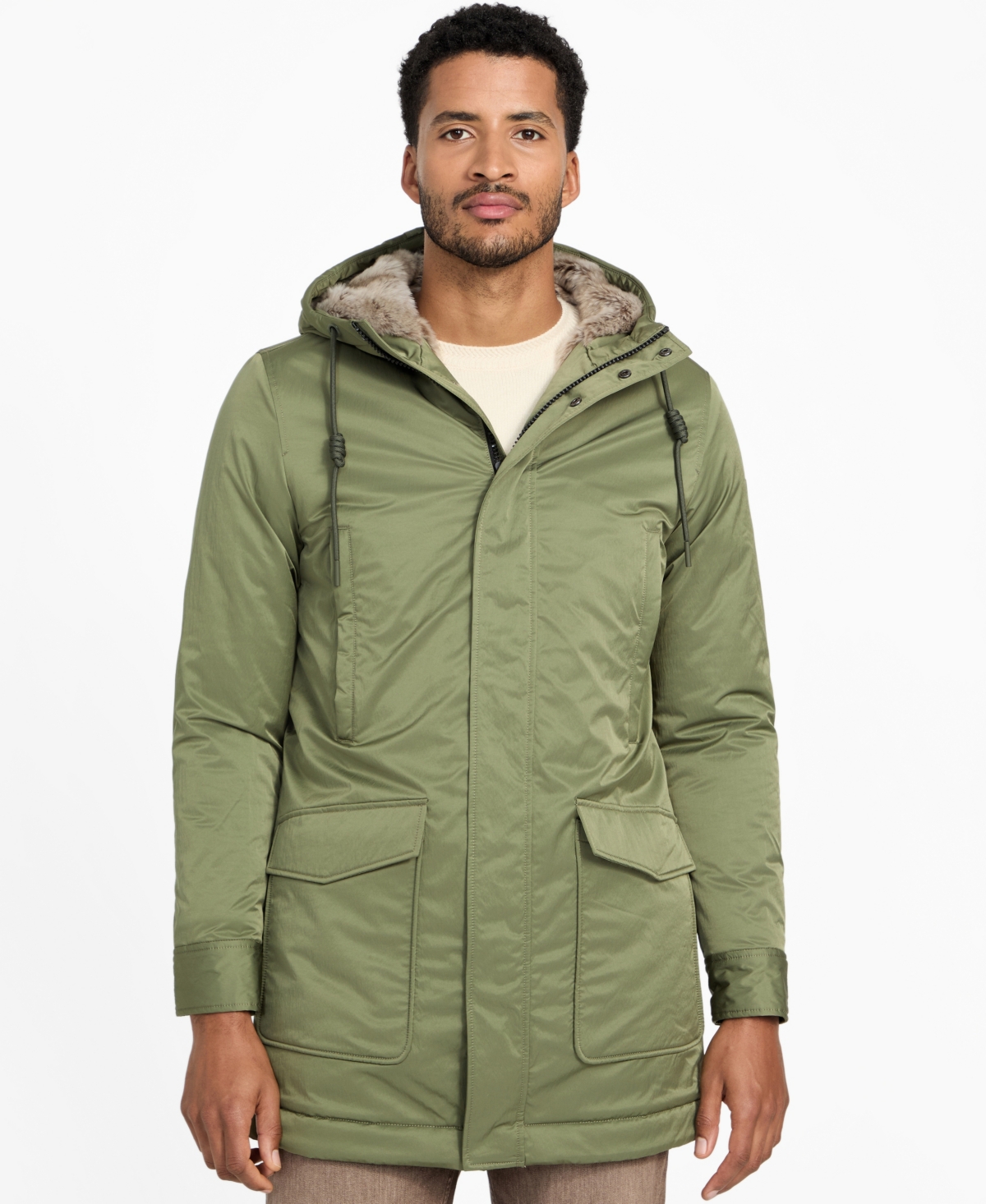 Click here for Guess Mens Hooded Parka Long-Sleeve Jacket - Safar... prices