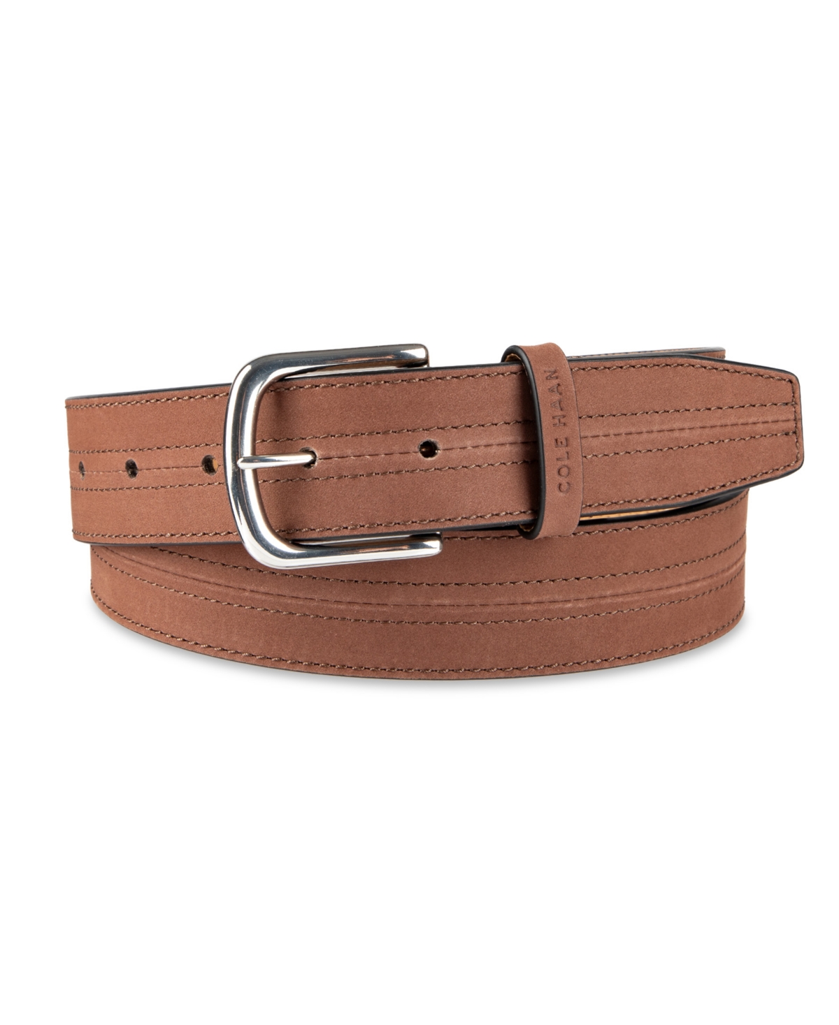 Click here for Cole Haan Mens Seam-Stitched Leather Dress Belt -... prices