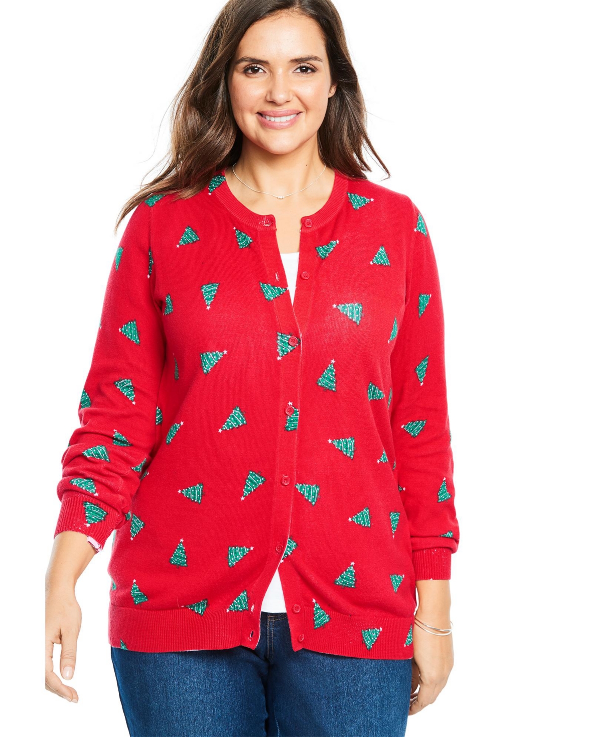 Click here for Woman Within Plus Size Perfect Long-Sleeve Cardiga... prices