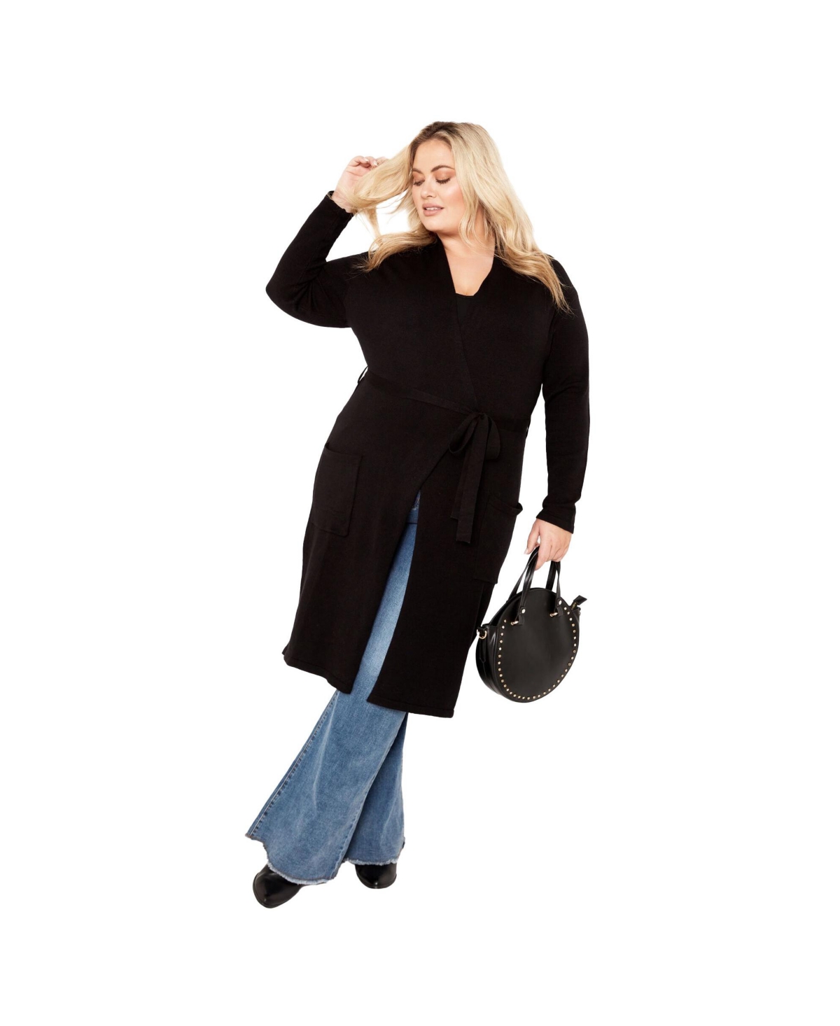 Click here for Avenue Womens Kennedy Cardigan - Black prices