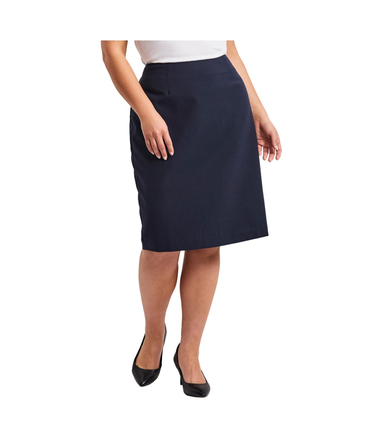Click here for Avenue Womens Cool Hand Pencil Skirt - Navy prices