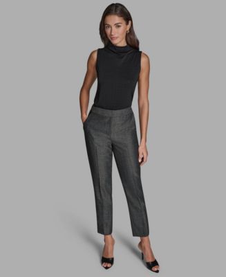 BCBG Women's High-Rise Straight Novelty Pants - Macy's