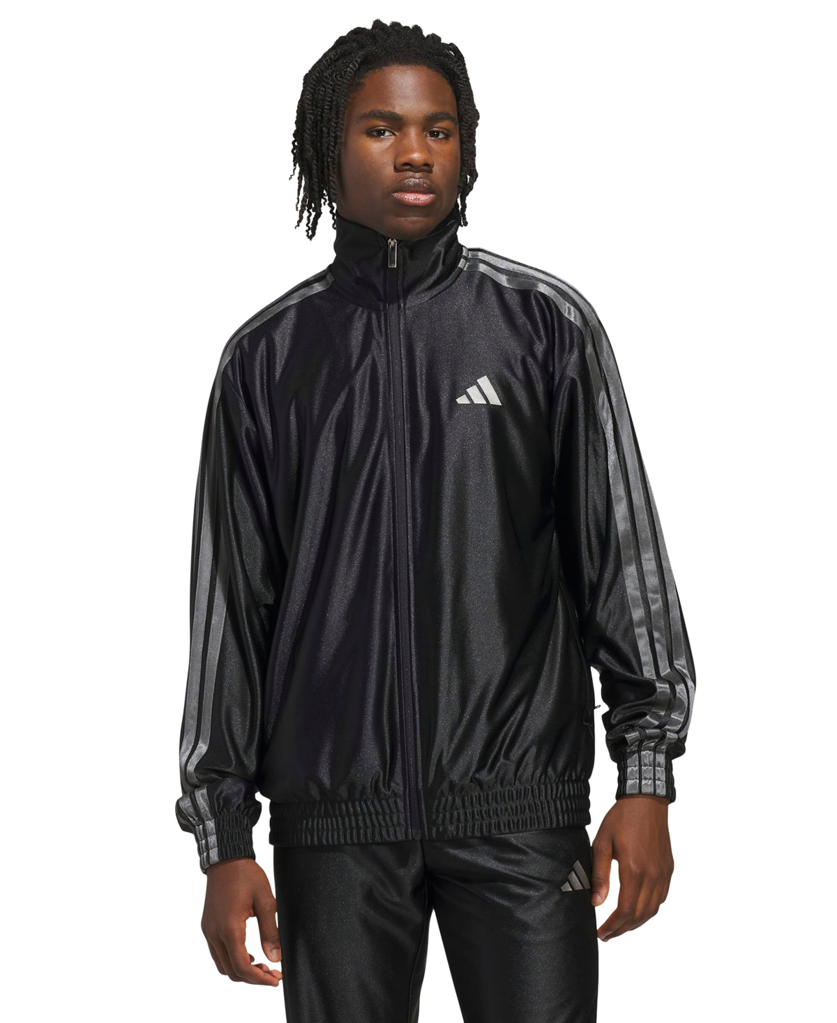 Click here for adidas Mens Shine Long-Sleeve Track Jacket - Black prices