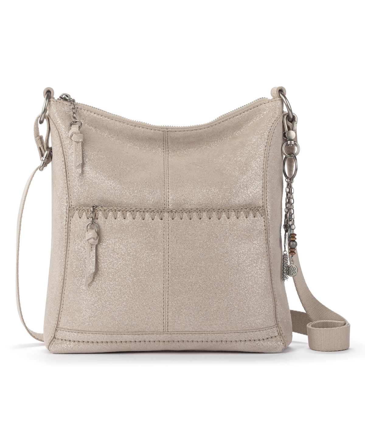 Click here for The Sak Womens Lucia Leather Crossbody Bag - Sand... prices