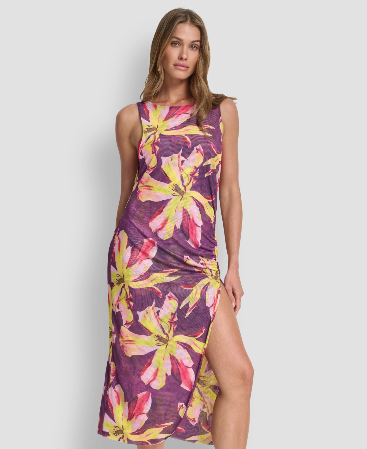 Click here for Dkny Womens Double Mesh Maxi Cover Up Sleeveless D... prices