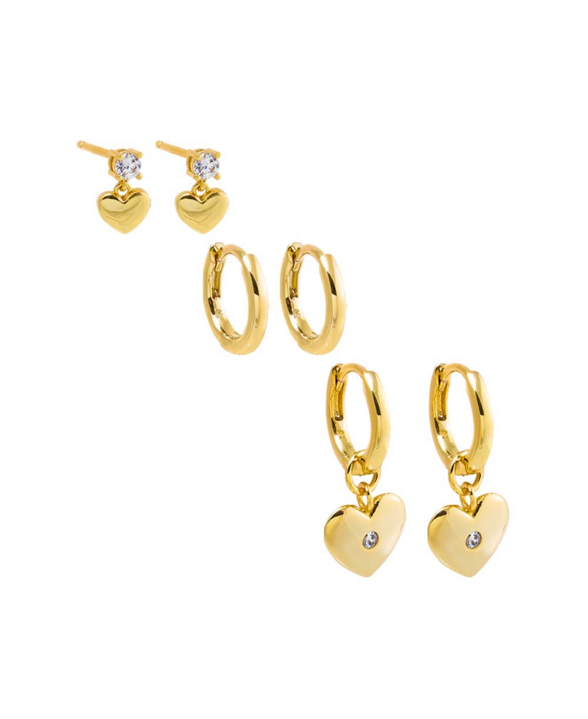 Click here for by Adina Eden A Touch Of Hearts Gold Plated Earrin... prices